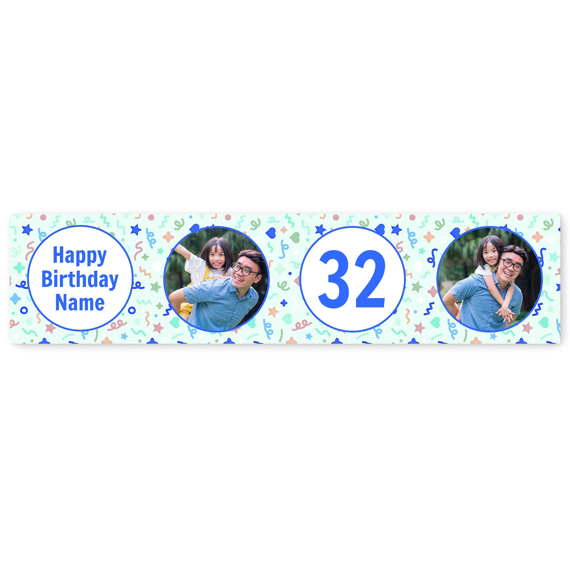 Photo Age and Name Birthday Banner – Simply Gift Wrap