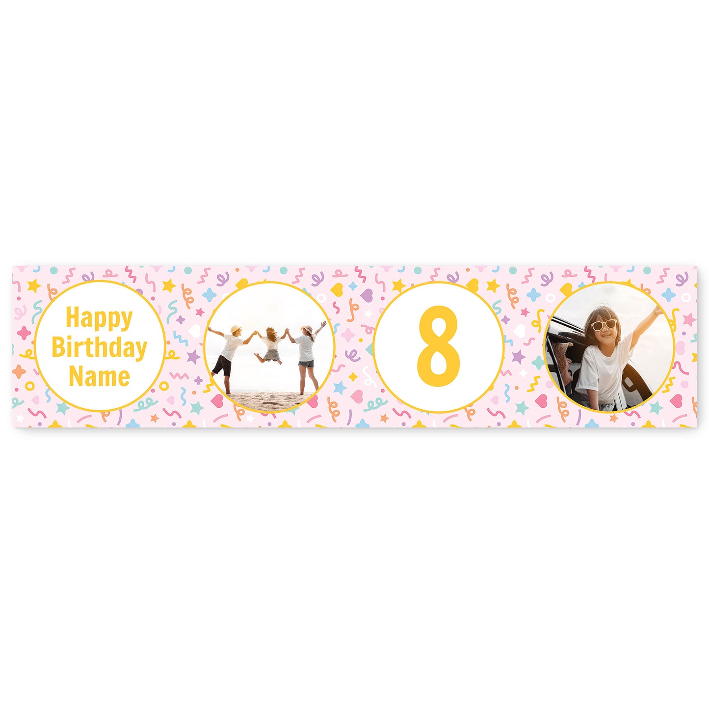 Photo Age and Name Birthday Banner – Simply Gift Wrap