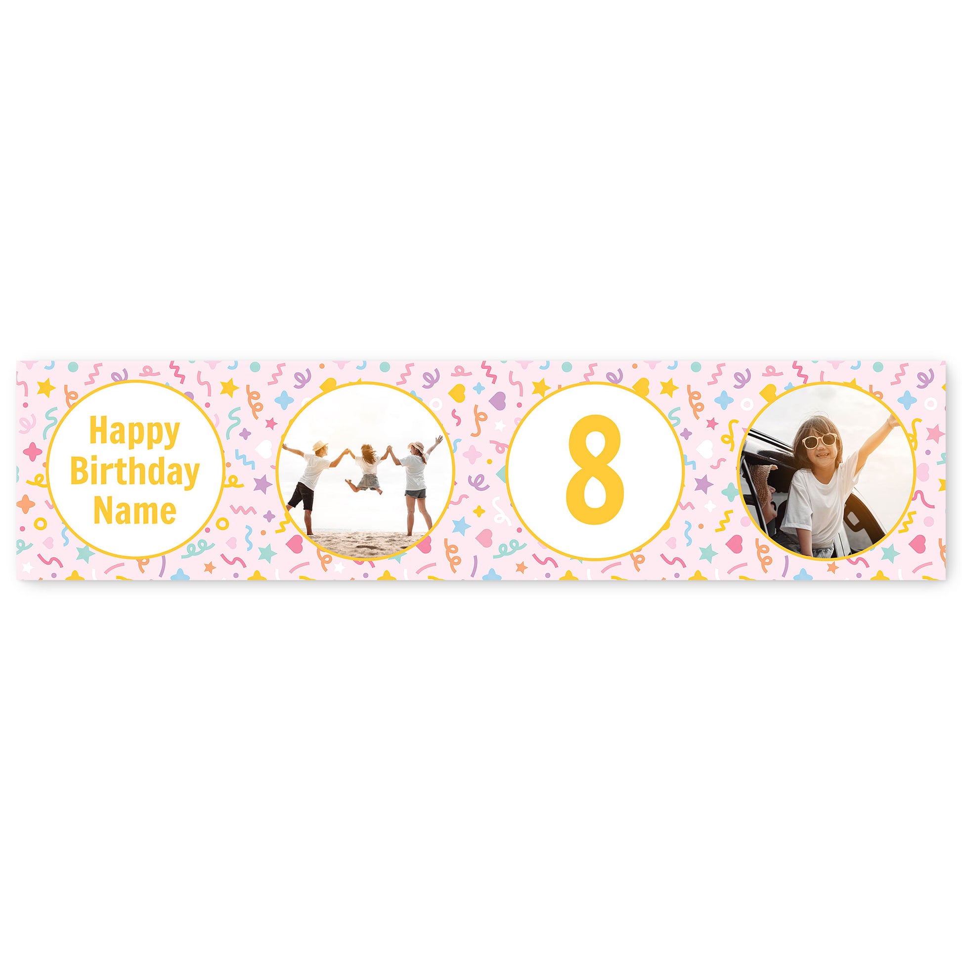 Photo Age and Name Birthday Banner – Simply Gift Wrap